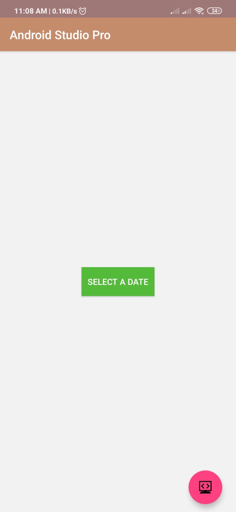 Date Picker code example for Android Studio - Free Education