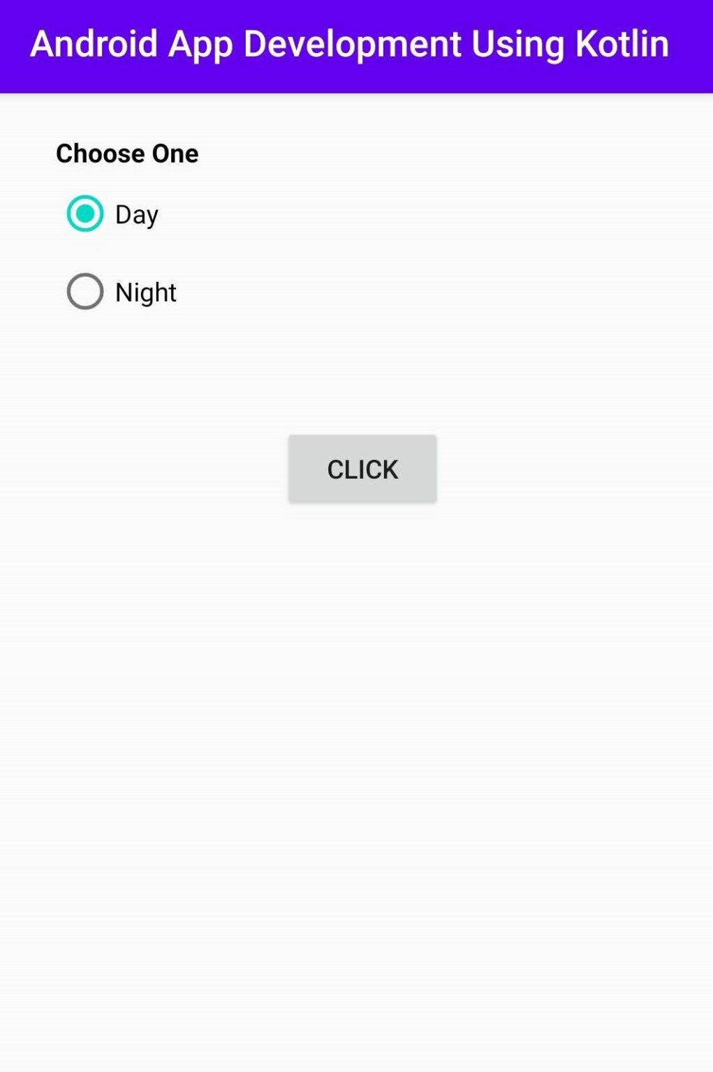Radio Button Example in kotlin - Free Education